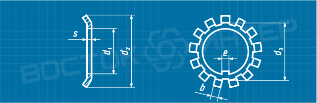Шайба М45 MB 9 DIN 5406 багатолапчата стопорна — купити за найкращою ціною в Україні від Схід ...